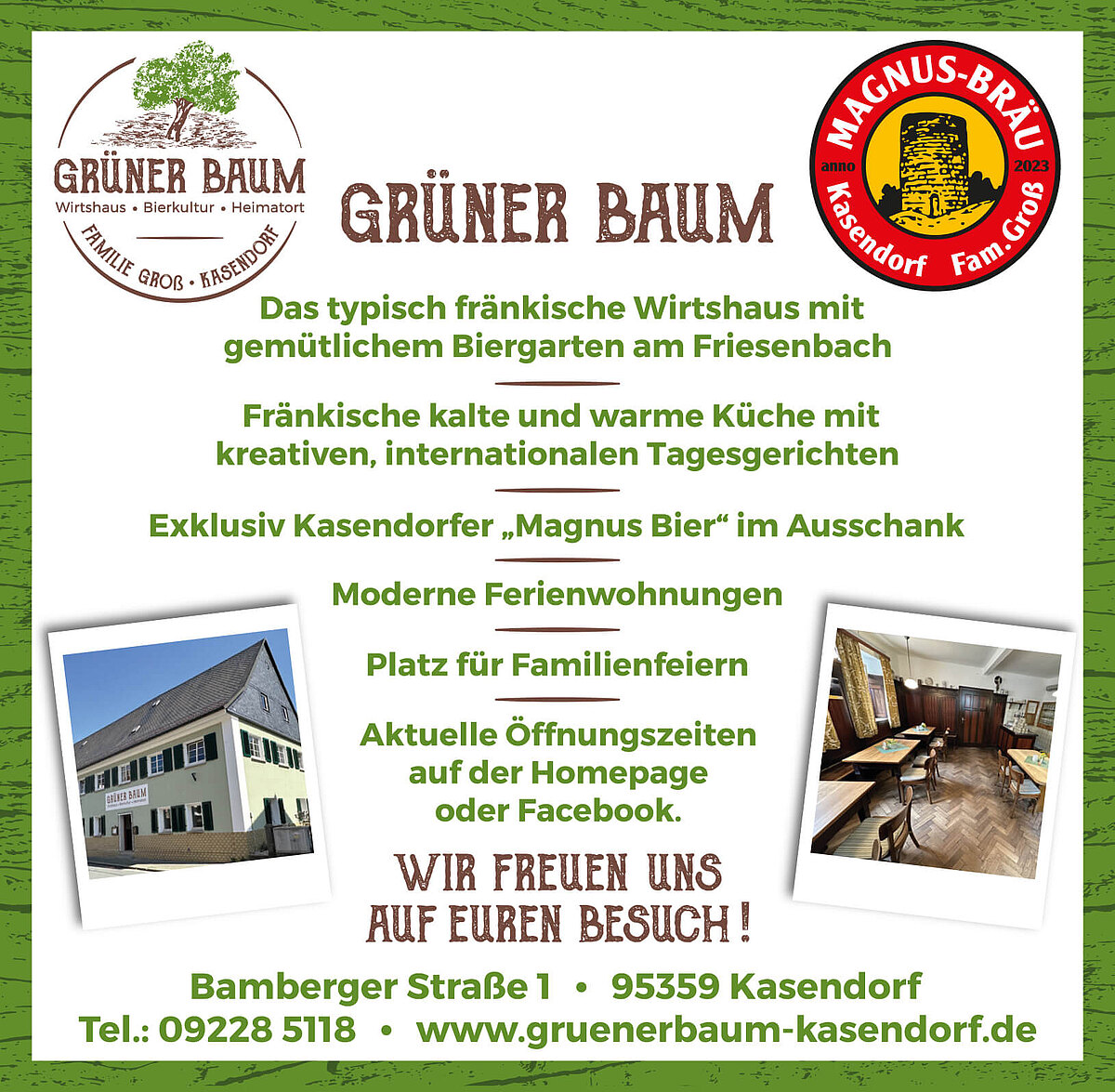 Das typisch fränkische Wirtshaus | Grüner Baum Kasendorf